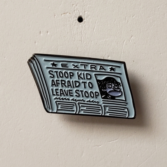 Jewelry | 215 Stoop Kid Afraid To Leave Stoop Pin | Poshmark